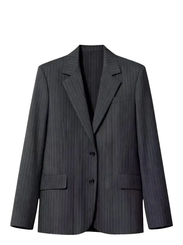 IRO PARIS Kamea Pinstripe-pattern Notched-lapel Blazer - Grey