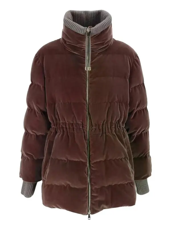 Fabiana Filippi Quilted Velvet Jacket - Brown