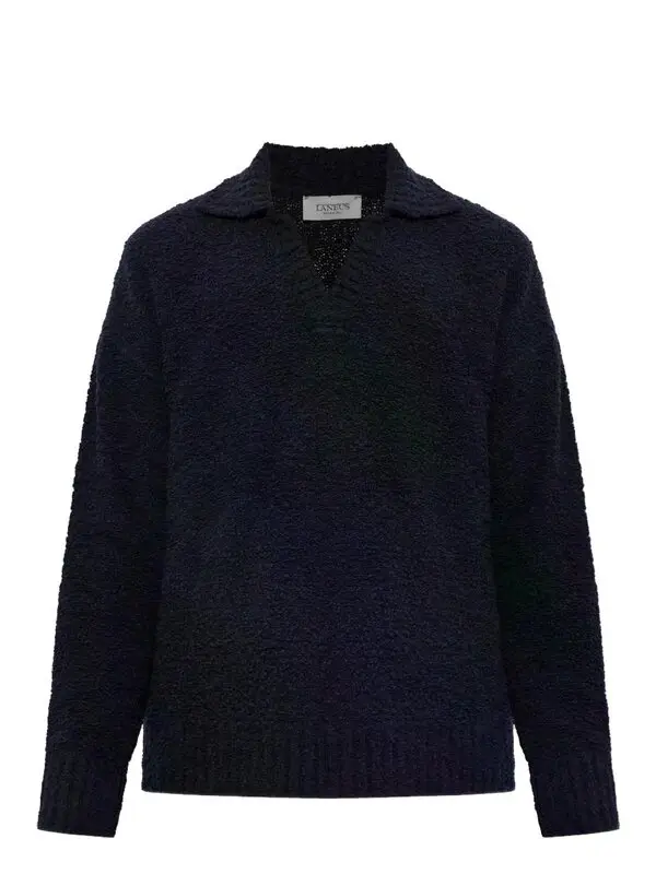 LANEUS Long-sleeves Sweater - Blue