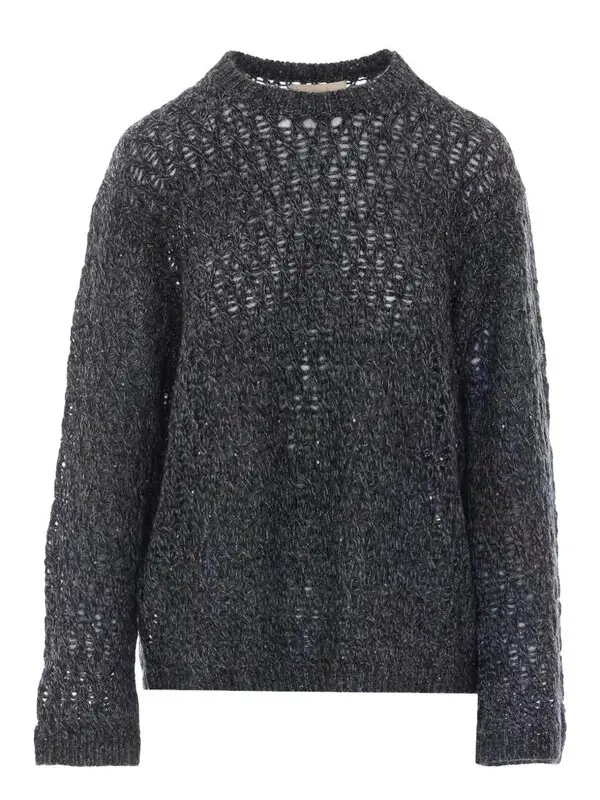 ELE Open-knit Sweater - Grey