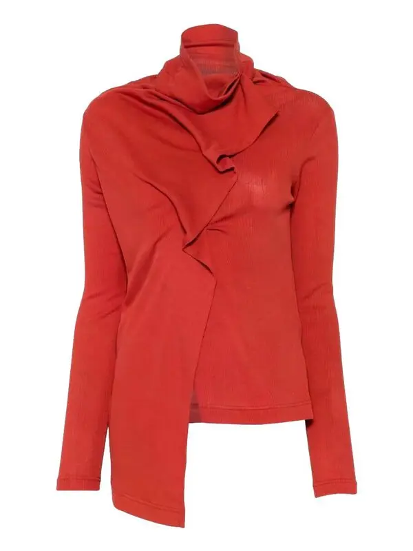 Y’s Draped Halterneck Top - Orange