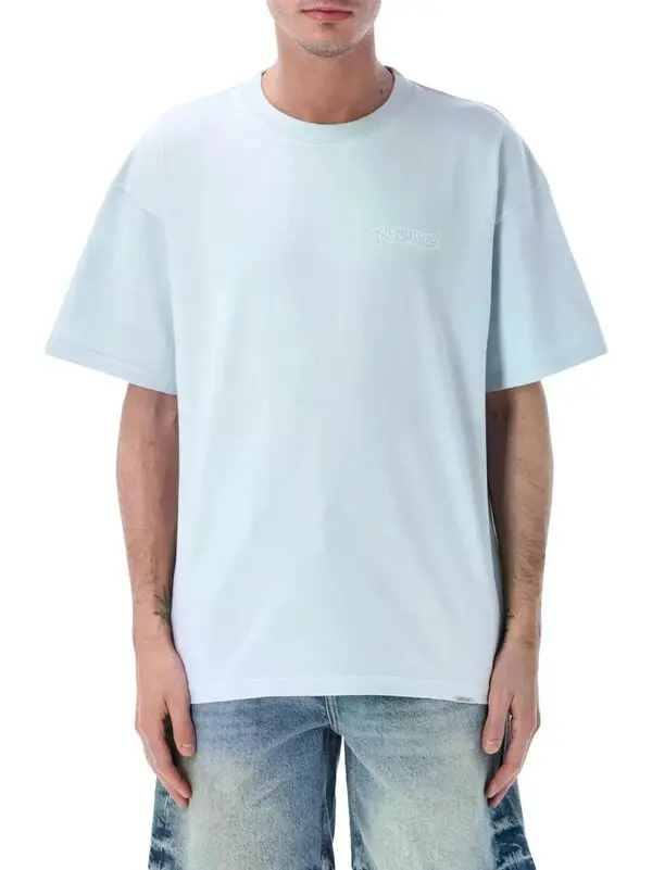 REPRESENT Logo-print Cotton T-shirt - Blue
