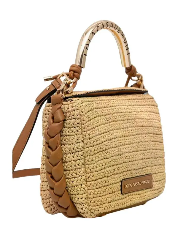 Lola Casademunt Woven Braided-trim Tote Bag - Neutrals