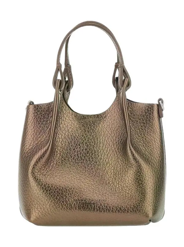 GIANNI CHIARINI Dua Metallic Leather Tote Bag - Brown
