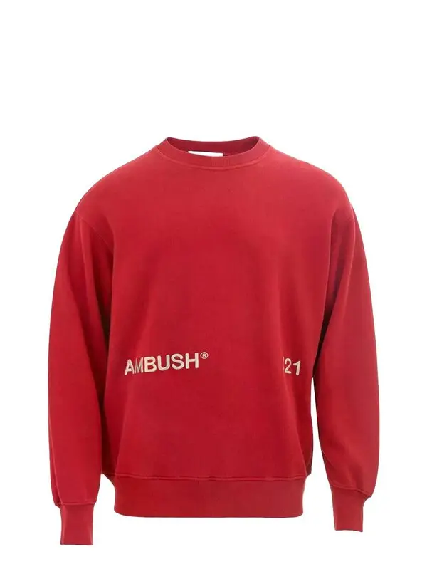 AMBUSH Logo-print Crew-neck Sweatshirt - Red
