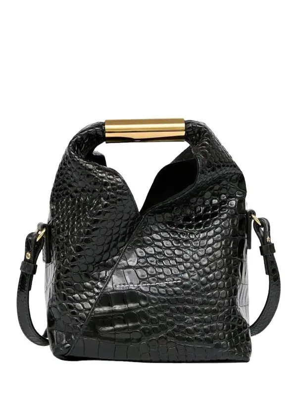 MAISON MARGIELA Japanese Croc-effect Leather Tote Bag - Black