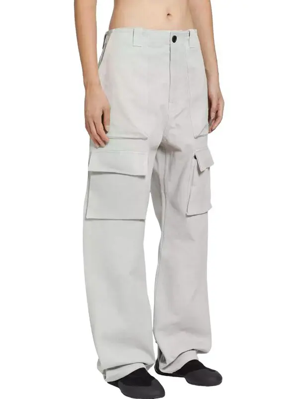 Loewe Multi-pocket Hammer-loop Cargo Wide-leg Pants - Grey