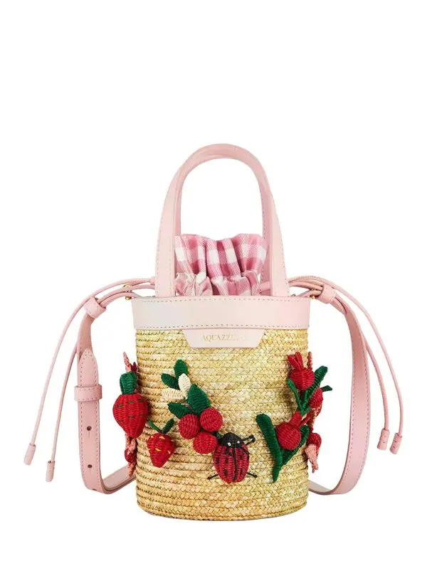 AQUAZZURA Botanica Mini Bucket - Neutrals