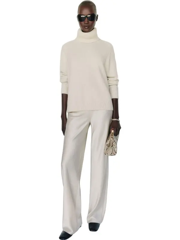 REFORMATION Dove Cashmere Oversized Turtleneck - Ivory