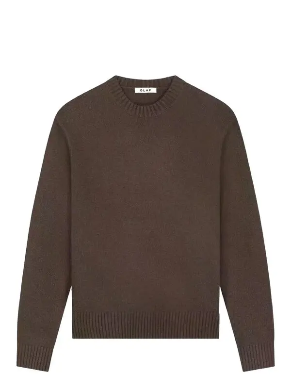 OLAF Logo-embroidered Sweater - Brown