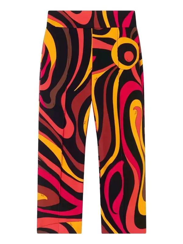 Emilio Pucci Marmo-print Capri Pants - Black