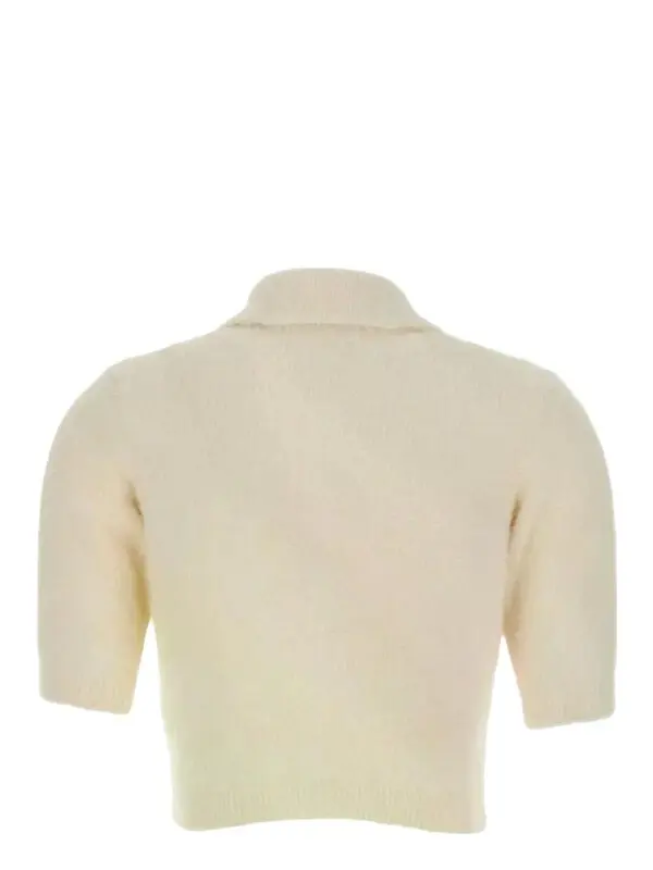 Elisabetta Franchi Button-up Short-sleeve Sweater - Neutrals