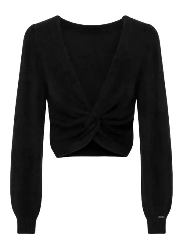 TWINSET Twist-detail Cropped Sweater - Blue