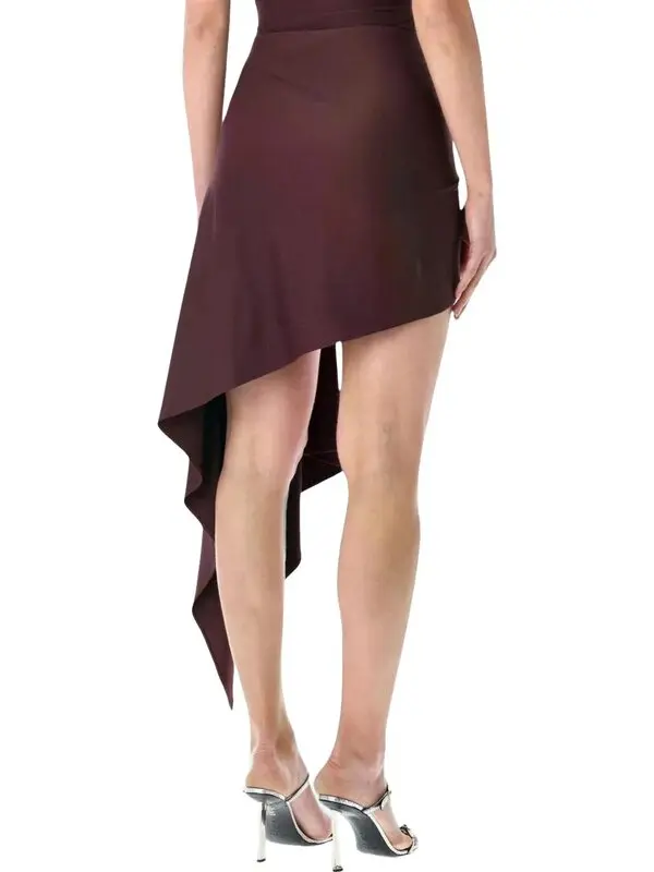 Magda Butrym Floral-applique Draped Mini Skirt - Red