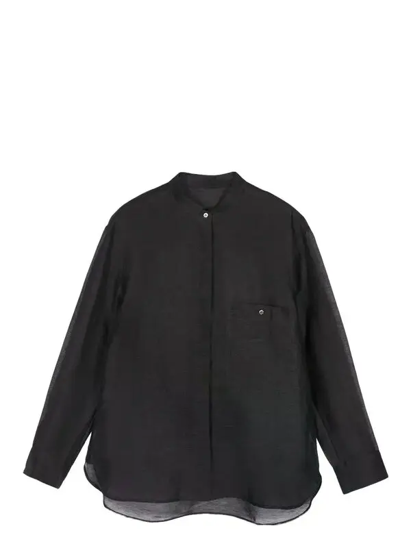 LESS Stand-collar Shirt - Black