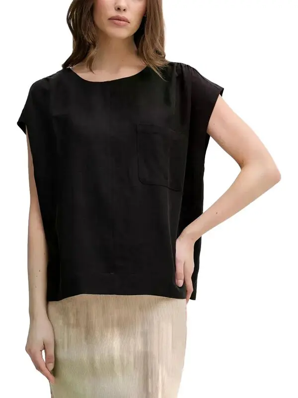 MOS MOSH Mmelena Alexis Pocket-detail Top - Black