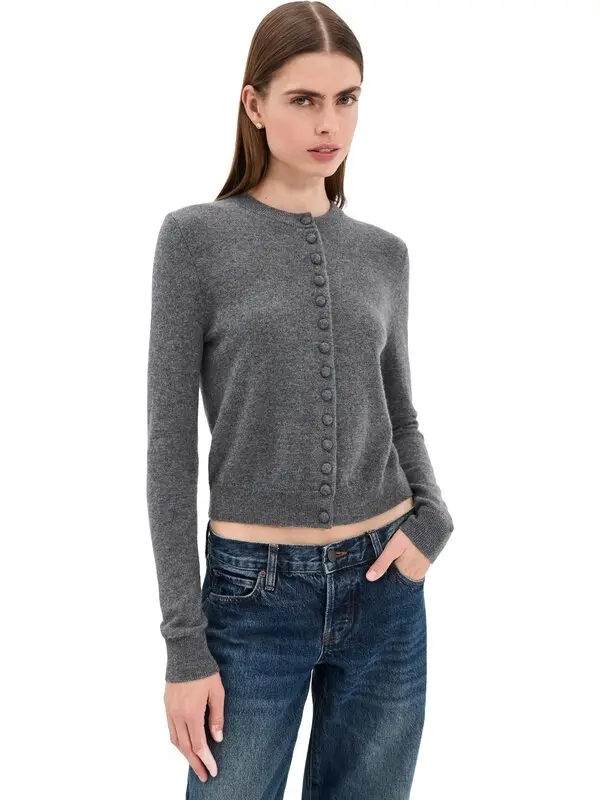 LISA YANG Wilona Cashmere Cardigan - Graphite