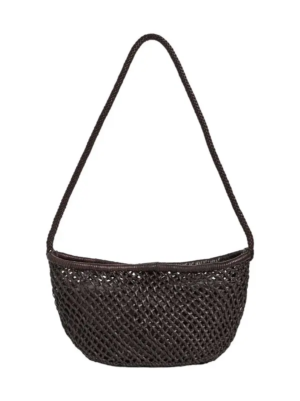 ST. AGNI Mesh Crescent Bag - Coffee