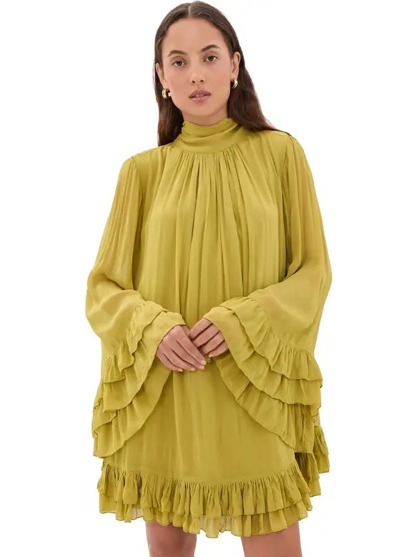 MUSE ASSEMBLY Lena Dress - Chartreuse
