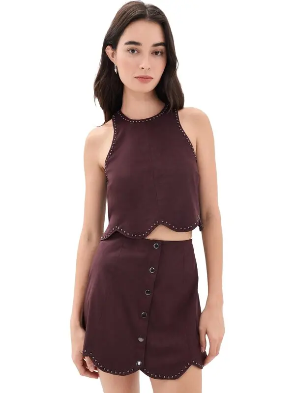 Saylor Caterina Faux Suede Set - Chocolate