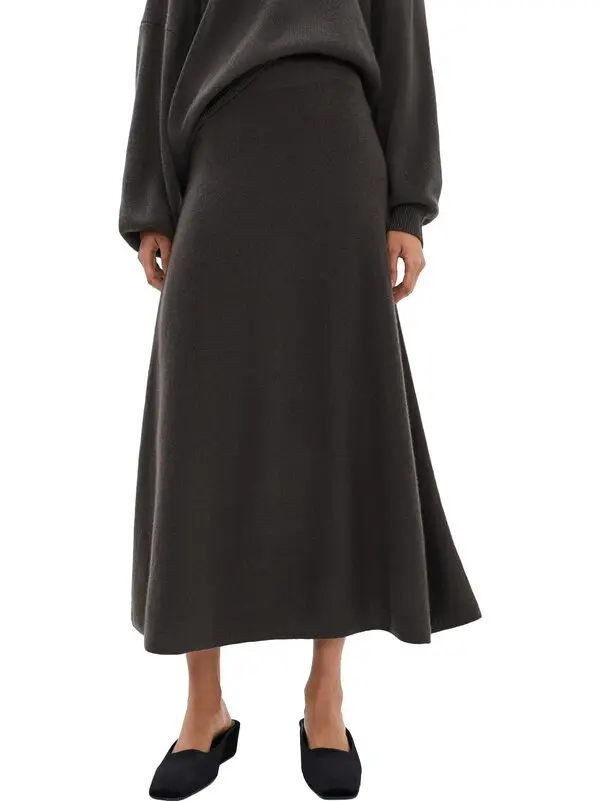 LISA YANG Torie Cashmere Skirt - Dark Fern