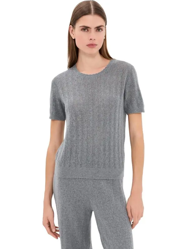LISA YANG Suyin Cotton Cashmere T-shirt - Deep Cloud