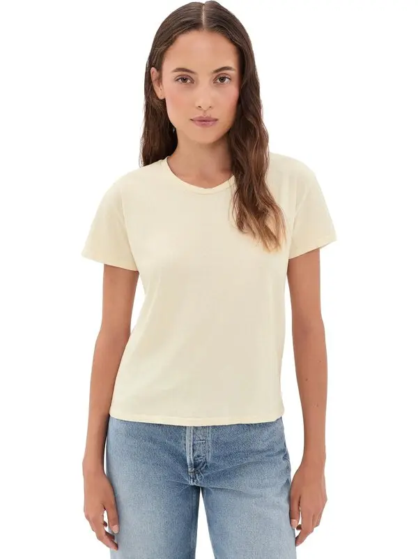 PERFECTWHITETEE Harley Cotton Boxy Crew Tee - Sugar