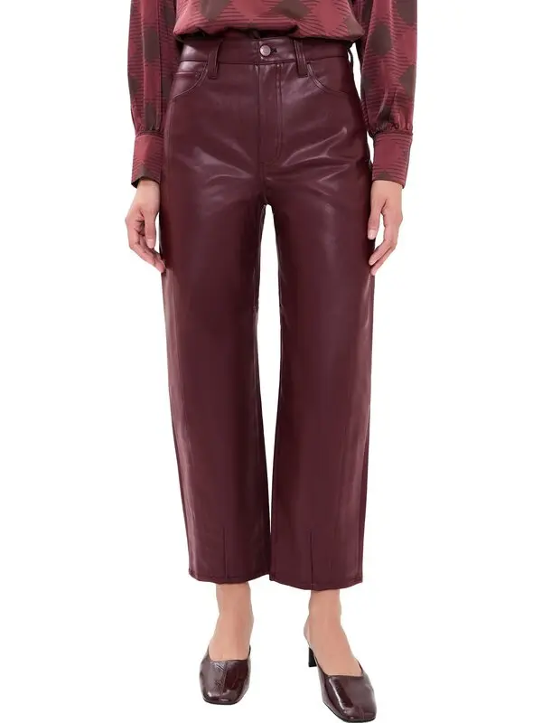 PISTOLA Eli High Rise Arched Leg Pants - Cabernet