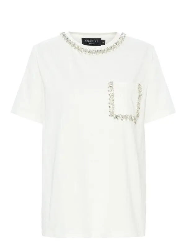 EXQUISE Neutrals Alla Tshirt – Ecru - Beige
