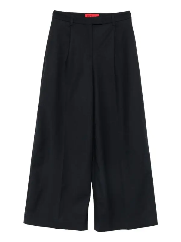 THE LATEST Deva Wool Blend Trousers - Blue