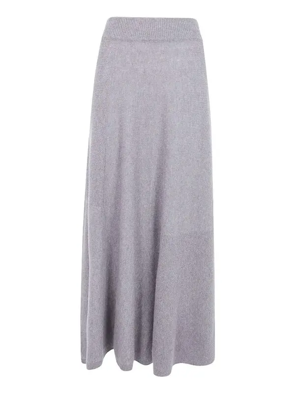 Emporio Armani Wool Long Skirt - Grey