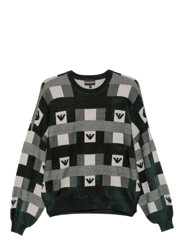 Emporio Armani Logo Crewneck Sweater - Grey