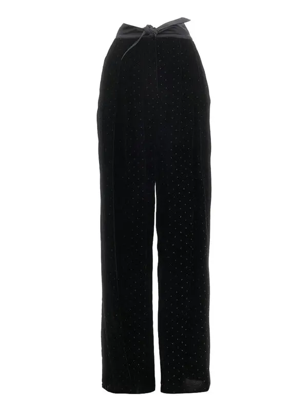 Emporio Armani Velvet Trousers - Black
