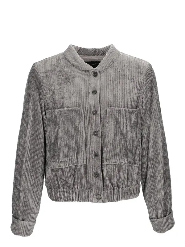 Emporio Armani Velvet Blouson Jacket - Grey