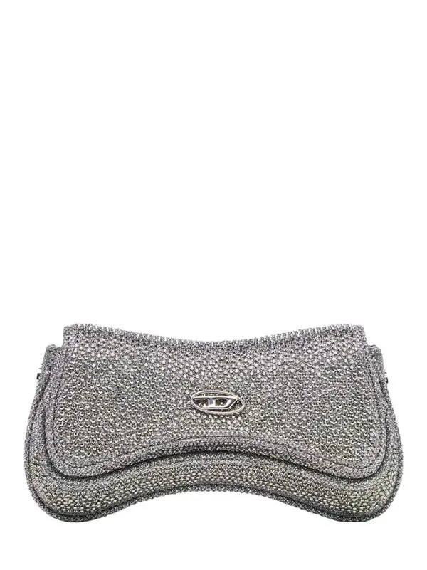 DIESEL® 1dr-h Crystal-embellished Clutch Bag - Grey