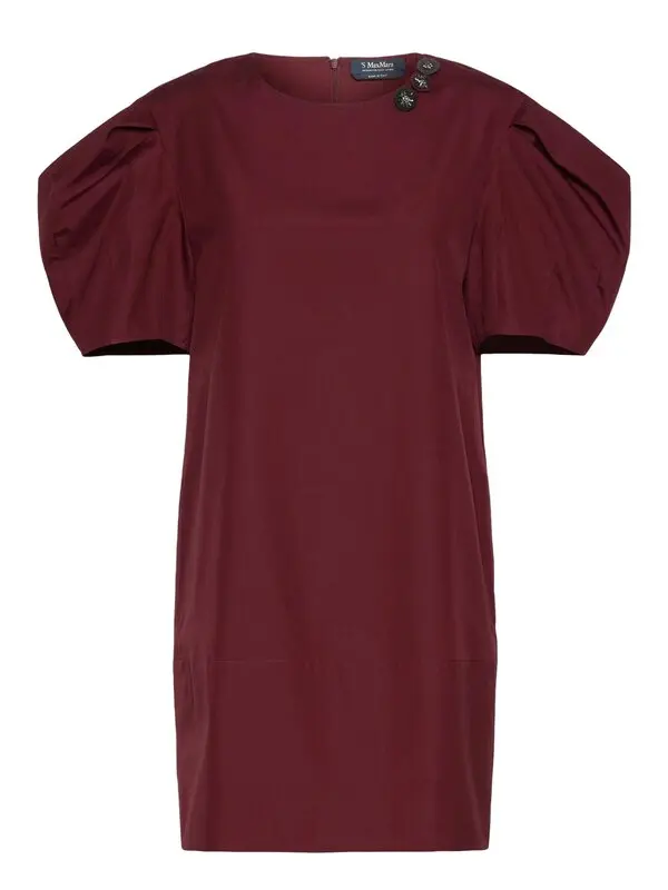 Max Mara Cotton Poplin Short Dress - Ruby