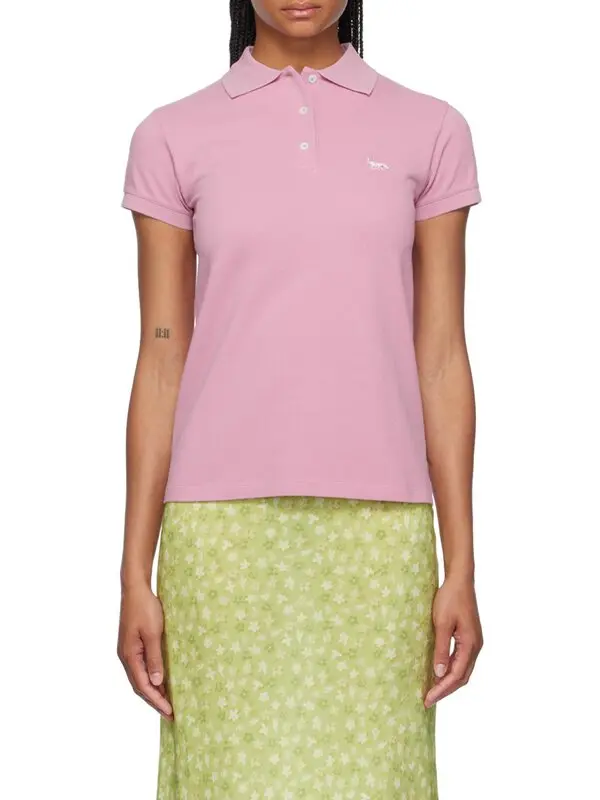 Maison Kitsuné Baby Fox Patch Polo Shirt - Pink