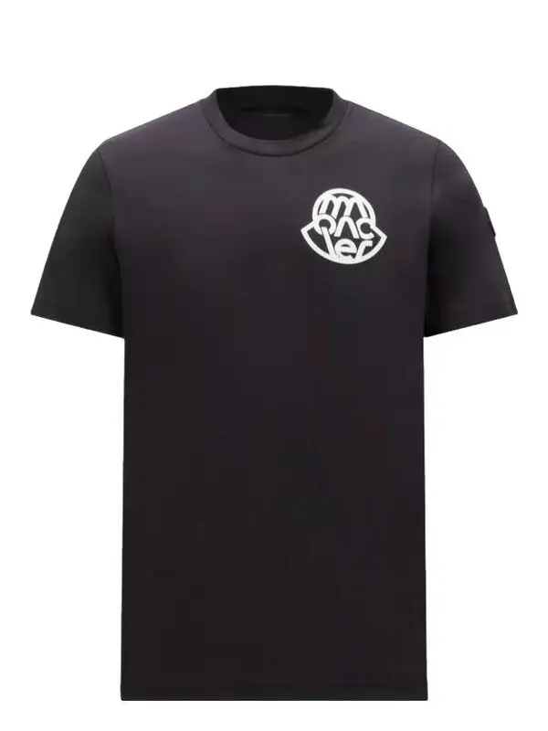 Moncler Logo Motif T-shirt - Black