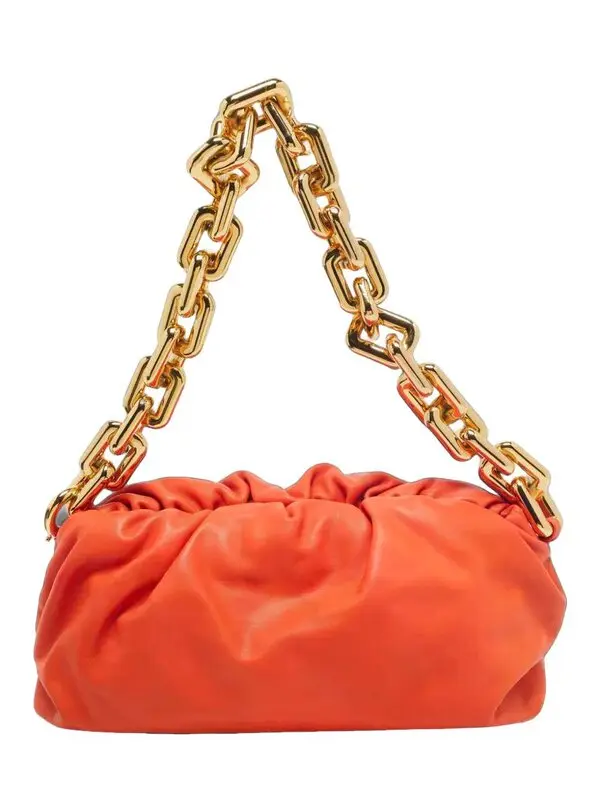 Bottega Veneta The Chain Pouch Clutch Bag - Orange