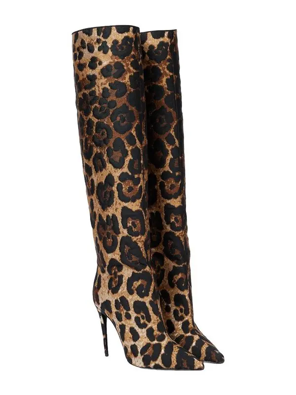 Dolce & Gabbana Leopard-print Over-the-knee Boots - Multicoloured