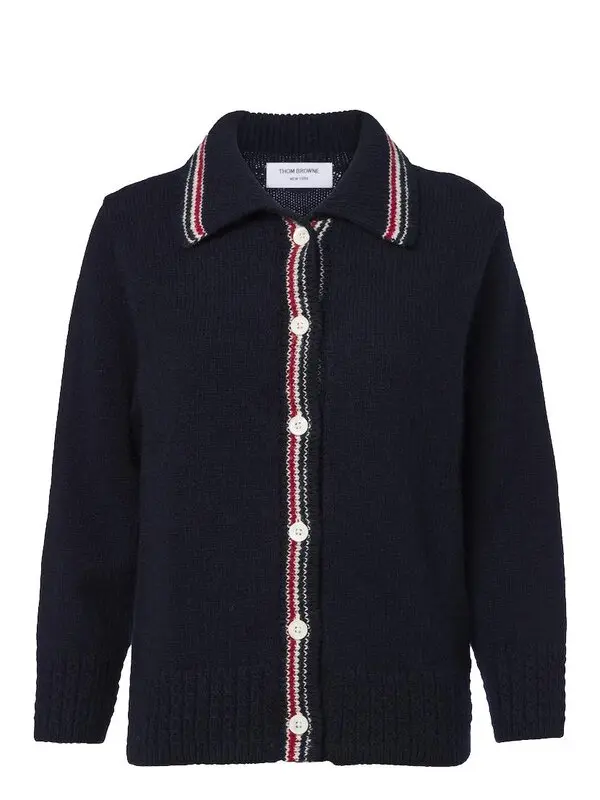 Thom Browne Hector Wool And Mohair Cardigan - Blue