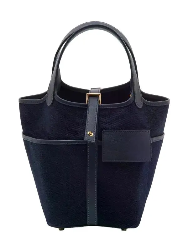 Hermès Pm Picotin Cargo Toile Goeland Tote Bag - Blue