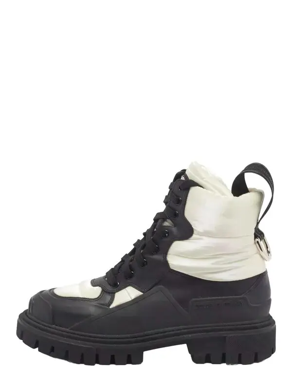Dolce & Gabbana Padded Panel Combat Boots - Black