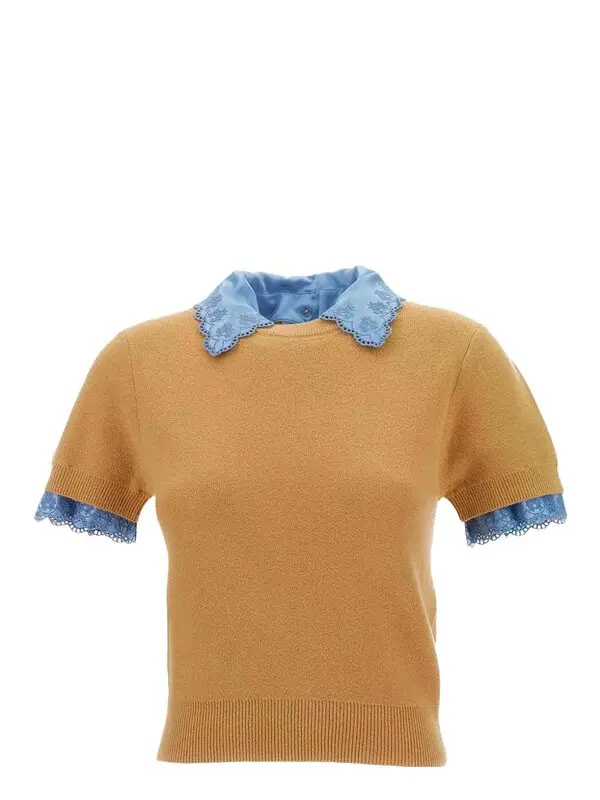 Rabanne Short-sleeve Sweater - Neutrals
