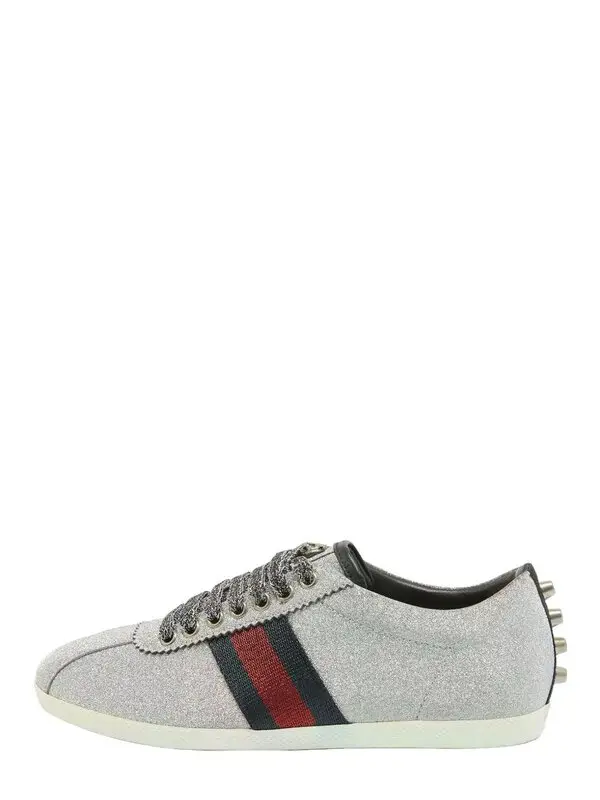 Gucci Bambi Web Detail Sneakers - Silver