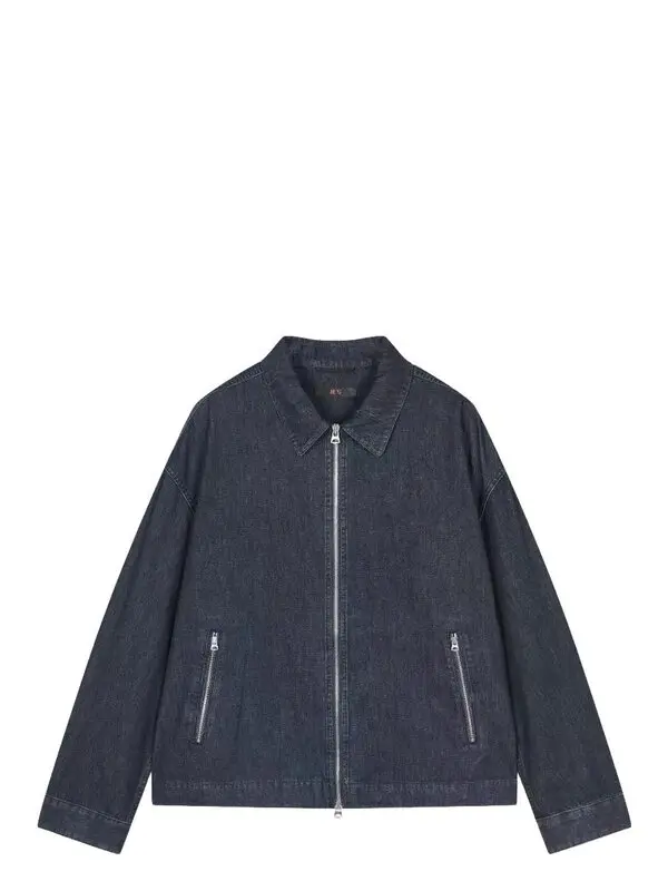 CROQUIS Zip-up Denim Jacket - Blue