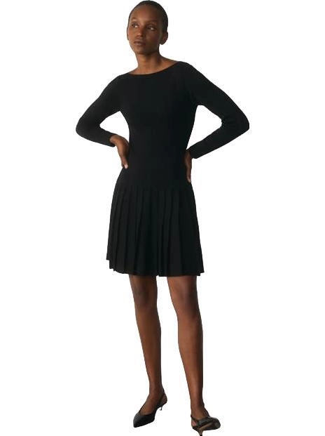 The Fold Rothes Knit Mini Dress - Black