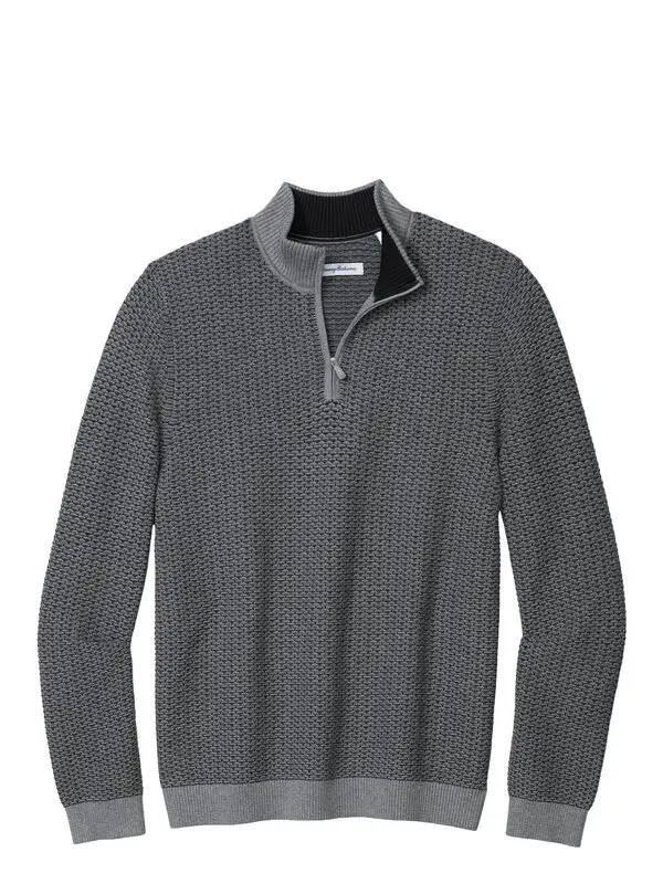 Tommy Bahama Coolside Clear Water Half Zip Sweater - Shadow