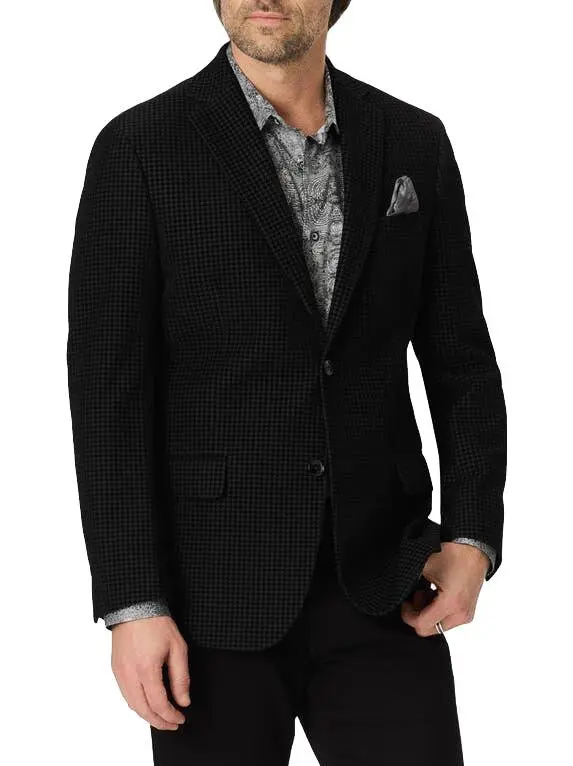 Robert Graham Somerton Houndstooth Woven Sport Coat - Black