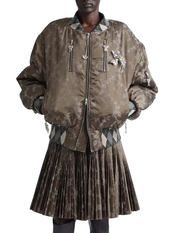 CHOPOVA LOWENA Crescent Bomber Jacket - Brown